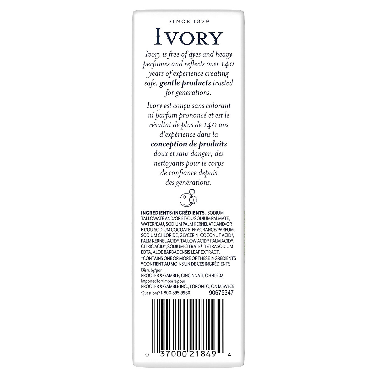 Ivory Bar Soap Aloe Scent, 3.17 Ounce (Pack of 10)