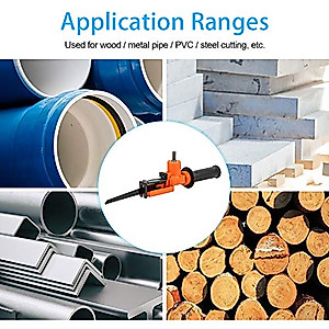 Reciprocating Saw Adapter Woodworking Electric Drill Tool Accessory with Non Slip Handle Plastic and Iron for Wood Cutting