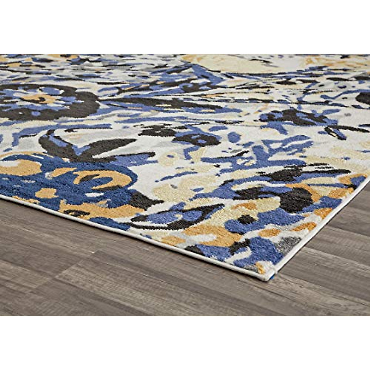 Rugs America Ivory Blue Floral Transitional Rug Blue Honey VA10A 2'0"X4'0" Area Rug