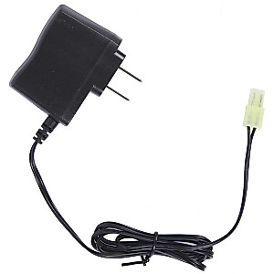 Lancer Tactical Airsoft RC Battery Charger and 9.6V NiMH 1600mAh Rechargeable Butterfly Battery Pack for Airsoft AEGs