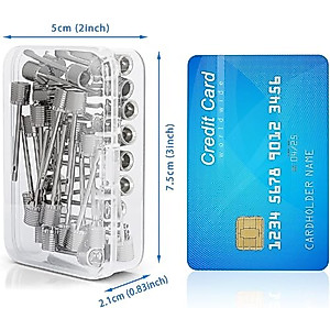 Motorenbau Air Pump Needle 35pcs, Ball Inflation for Basketball, Football, Soccer, Volleyball or Rugby Balls Replacement Pin Inflating with Storage Box Silver