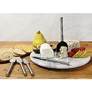 RSVP International Endurance® Stainless Steel Cheese Knives, Set of 5 | Five Different Blades | Cut & Serve Cheeses in Style | Great for Parties, Events, or Home Use | Dishwasher Safe
