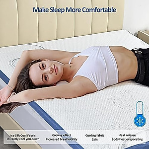 Twin Mattress Topper 2 Inch Gel Infused Cozary Memory Foam Cooling Bed Pad High Density Firm Mattress Pad for Pain Relief with Removable & Washable Cover for Bedroom and RV