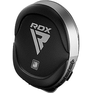 RDX Boxing Pads Curved Focus Mitts, Maya Hide Leather Mark PRO Hook and Jab Training Pads, MMA Muay Thai Kickboxing Coaching Martial Arts Punching Hand Target Strike Shield