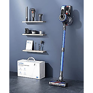 HONITURE Cordless Vacuum Cleaner 400W 33000PA Stick Vacuum with Touch Screen 55Min Runtime Battery Handheld Vacuum Lightweight Powerful Cordless Stick Vacuum for Hardwood Floors,Carpets,Pet Hair S12