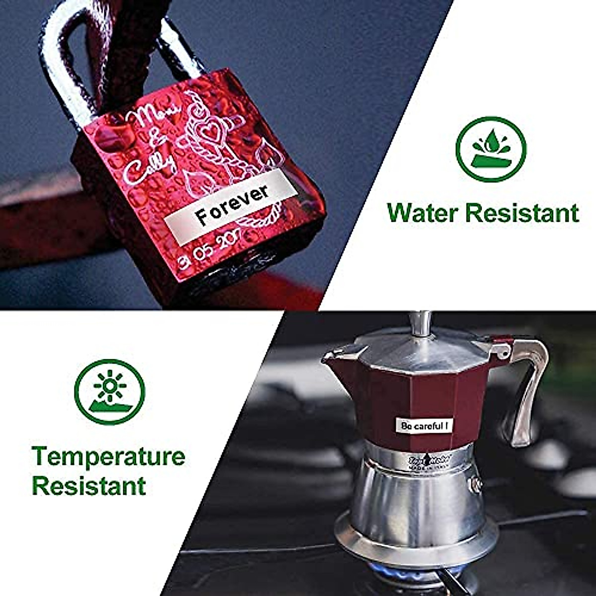 3 Pack 18mm + 4 Pack 12mm Replacement for Brother P-Touch Label Tape TZe-231 TZe-241 12mm 0.47 Inch / 18mm 3/4 Inch Laminated Black on White for PT D210 H100 1280 1230PC, 26.2 Feet 8m, 7-Pack