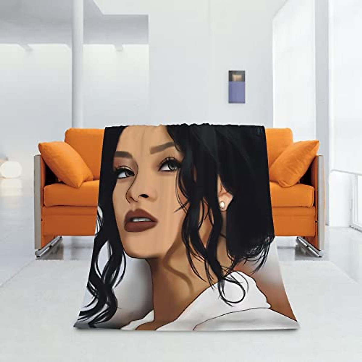 Throw Blanket Soft Warm Pattern Flannel Blanket Lightweight Fuzzy Home Decor 3D Printing Blanket 50"x40" for Couch Pinicc Gifts for Fans and Friends