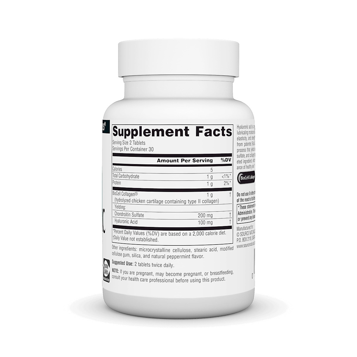 Source Naturals Hyaluronic Acid, 50mg, 60 Tablets