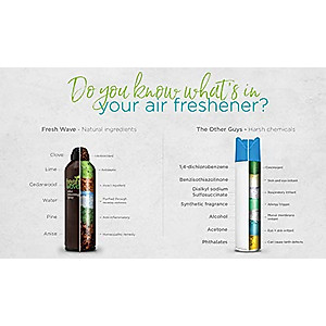 Fresh Wave Odor Eliminator Spray & Air Freshener, 8 oz. | Pack of 2 | Non-Aerosol, Fine Mist | Odor Absorbers | Safer Odor Relief | Natural Plant-Based Odor Eliminator | For Furniture, Fabrics & Trash