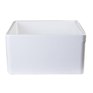 ALFI brand AB505-W 26-Inch Contemporary Smooth Fireclay Farmhouse Kitchen Sink, White