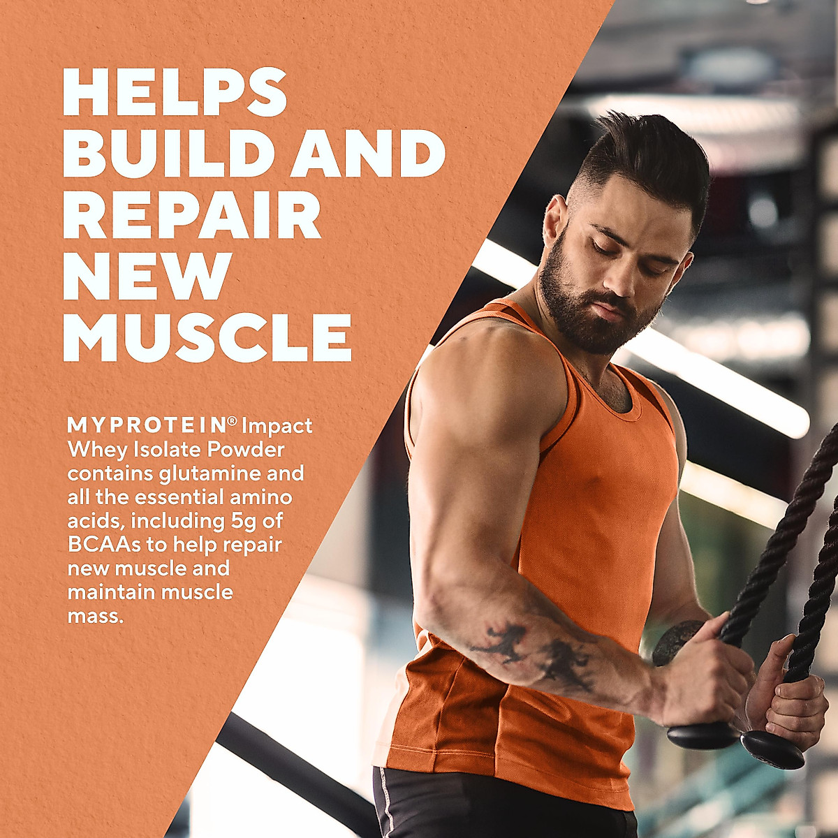 Myprotein Impact Whey Protein Isolate, 2.2 Lbs (40 Servings) Cookies & Cream, 19g Protein, 3.5g Glutamine & 4.5g BCAA Per Serving, Protein Shake for Muscle Strength & Recovery