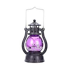Outdoor Lights Purple Halloween Decoration Kerosene Lamp Retro Lights Pony Lights Creative Ghost Festival Atmosphere Lights for Home,Garden,Yard,Decorations