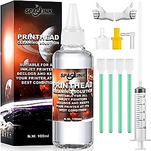 Spaceink Printhead Cleaning Kit for HP OfficeJet Pro 8600 8610 8620 6830 6700 8630 / Epson Ecotank ET-2760 ET-2720 WF-3640 / Canon MX922 MX920 Printer (100ml)