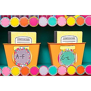 Teacher Created Resources Tropical Punch Circles Die-Cut Border Trim