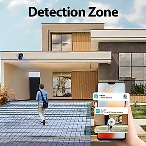 Rraycom 5MP Solar Security Cameras Wireless Outdoor with Solar Panel, 2K QHD WiFi Wireless Camera for Home Security with Color Night Vision, Motion Detection, 2-Way Talk, Compatible with Alexa