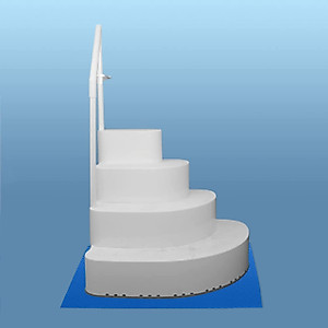 Poolzilla Swimming Pool Ladder Mat - 36" x 36" - Premium Protective Pad for Liner