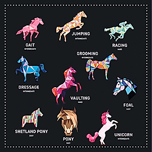 My Sticker Paintings: Horses: 10 Magnificent Paintings (Happy Fox Books) For Kids 6-10 to Create Beautiful Horse Pictures with Up to 80 Removable, Reusable Stickers for Each Design, plus Fun Facts