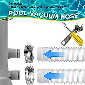 Pool Replacement Hose,1.25Inches Diameter Replacement Hose,Easy to Install,Pool Filter Replacement Hose Compatible with filter Pump 330 GPH, 530 GPH,1000 GPH(2PCS)