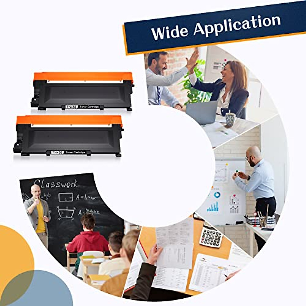 Colorking TN450 TN 450 Compatible Toner Cartridge Replacement for Brother TN450 TN420 TN-450 Toner for FAX-2840 2940 MFC-7240 HL-2270DW HL-2280DW HL-2230 HL-2240 MFC-7860DW DCP7065DN Printer(2 Black)