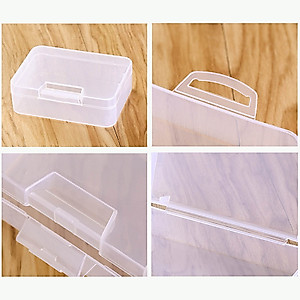 ljhnba Transparent Plastic Storage Box With Buckle And Lid Jewelry Display Organizer For Necklace Small Items Organization Case Small Plastic Box With Lid