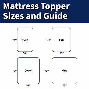 3 Inch Gel Infused Memory Foam Mattress Topper, Full Size High-Density Mattress Toppers with Removeable Washable Cover and Non-Slip Bottom