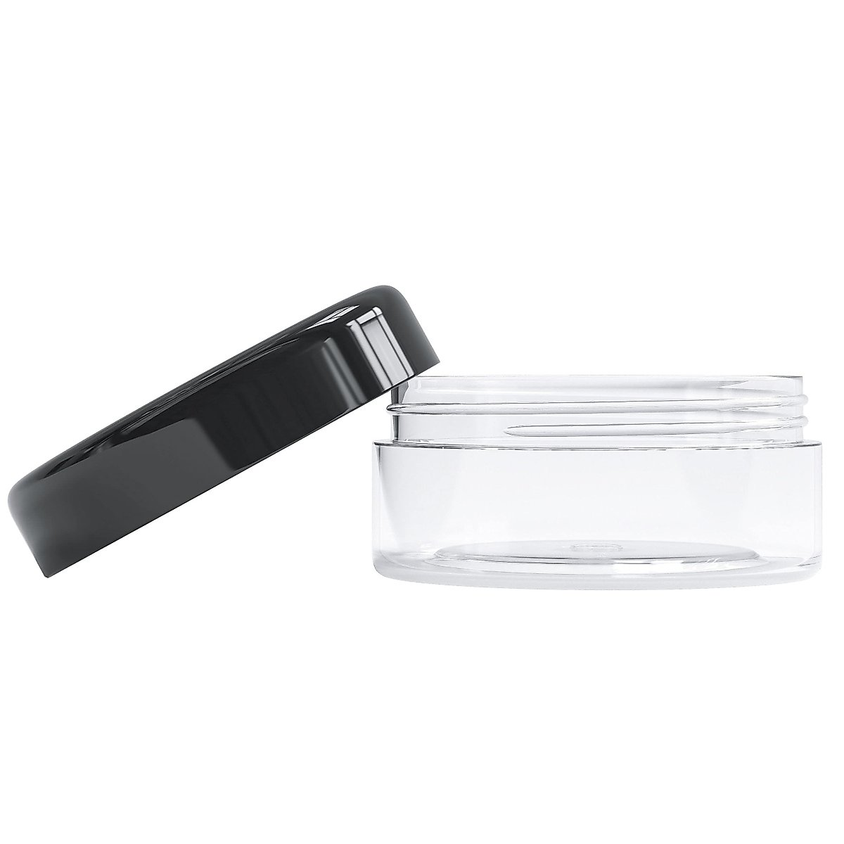 ZAVBE 5 Grams Plastic Containers with Lids 100 pieces BPA Free Sample Containers, Mini Clear Empty Refillable Round Sugar Scrub small 5g/5ml Tiny Jars with Lids for Cosmetics, Lotions