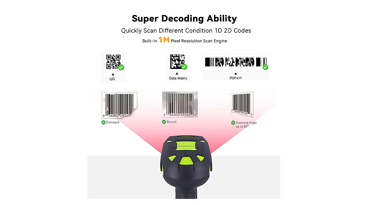 Alacrity 2D Industrial Barcode Scanner - Long-Range Wireless & Rugged