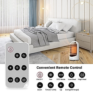 INKBIRDPLUS 1500W Portable WiFi Space Heater with 24 Hours Timer, 3 Modes, Overheating &Tip-Over Protection Support Alexa, for Bedroom, Office and Indoor Use