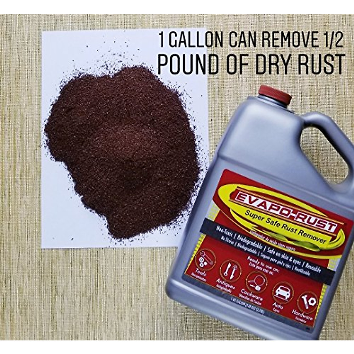 Evapo-Rust The Original Super Safe Rust Remover, Water-based, Non-Toxic, Biodegradable, 5 Gallons