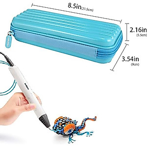 Leayjeen Hard Carrying Case Compatible with MYNT3D Professional 3D Printing Pen and Accessories, Boys & Girls Home Art Activity Set (Case Only) -Blue