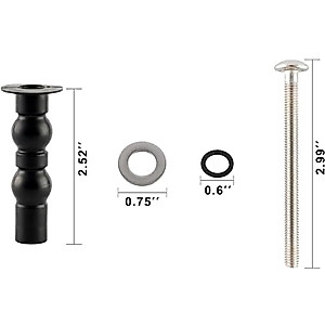 Ubrand 2PCS Toilet Seat Hinges Screws, Toilet Seat Top Fixing Part, Toilet Seat Fixing Device Rubber Top Nut