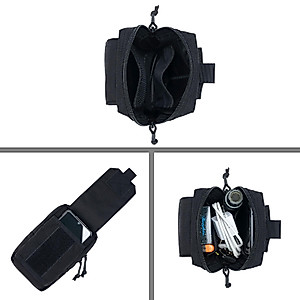 EXCELLENT ELITE SPANKER Tactical EDC Pouch Molle Utility Pouches Phone Holster Pouch Waist Bag Tool Pouch for Molle Accesssories（Black