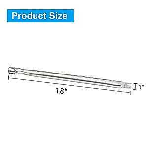 Plowo Stainless Steel Grill Replacement Parts for 3 Burner Ducane Affinity 3000 Series, 3100 3200 3400, 4100, 4200, 4400, 31421001, 18" Burner Tubes and 15 3/8" x 6" Grill Heat Plates BBQ Repair Kit