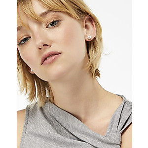 Freshwater Baroque Pearl Stud Sterling Silver Earrings for Women, Hypoallergenic white Cultured AAA+ Real Pearl Earrings Jewelry Set Weeding Gifts