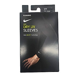 Nike Lightweight Running Sleeves (S/M,White/Silver)