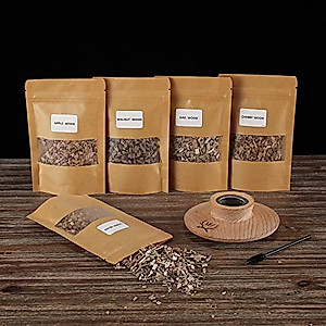 Cocktail-smoker kit Whiskey Bourbon Old-Fashioned - Drink Smoke Infuser Kit with dry Apple、Cherry、OAK、Walnut Wood Chips for Home、Party、kitchen Cold Smoker