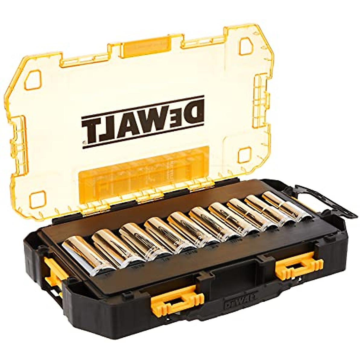 DEWALT Drive Socket Set, SAE, 1/2-Inch Drive, 10-Piece (DWMT73814)