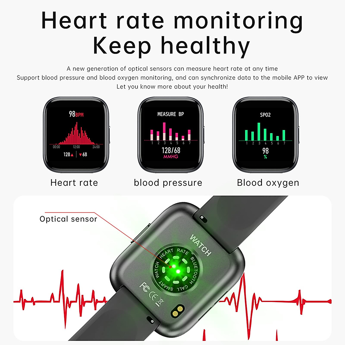 Smart Watch for Women,G.Home Fitness Tracker Compatible with iPhone Android Phones,Waterproof Step Counter with Heart Rate Sleep Monitor(Pink+2 Bands), Pink-1.54Inch, 1.91“ x 1.46” x 0.39”(Lx W x H)