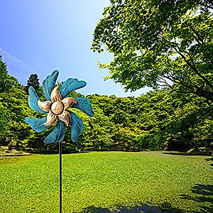 RTWAW Wind Spinner Outdoor Garden Decor Kinetic Wind Sculpture Metal Windmill for Outdoor Yard Patio Lawn Garden Decor