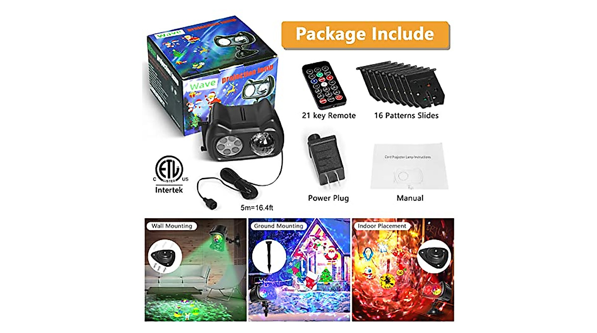 Remon 2-in-1 Christmas Projector Lights Outdoor | Waterproof & Versatile