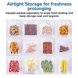 ALACRIS Vacuum Sealer Bags 11"x16' Rolls 4 pack for Food Saver, Seal a Meal, BPA Free, Heavy Duty, Great for vacuum storage, Meal Prep or Sous Vide