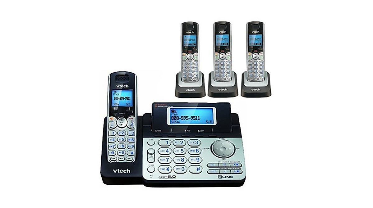 VTech DS6151 Base + 3 Handsets - 2-Line Cordless Phone System