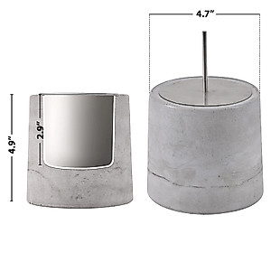 tafite Table Top Firepit Portable Rubbing Alcohol Mini Fire Place Indoor Outdoor Smores Maker Concrete Bowl Pot Fireplace(Heat Insulation Material)