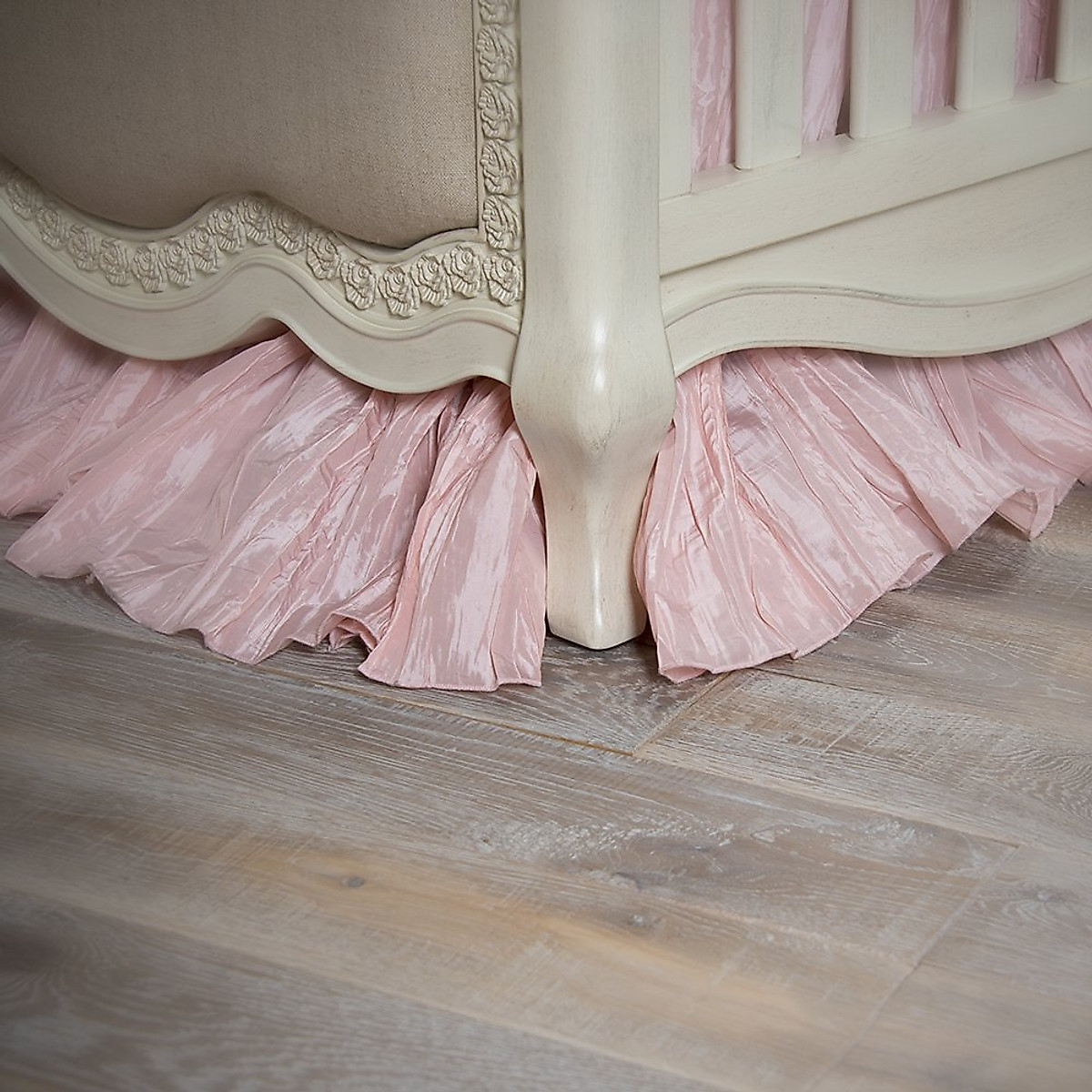 Crib Bedding Maddie Set by Glenna Jean | Baby Girl Nursery + Hand Crafted with Premium Quality Fabrics | Includes Quilt, Sheet and Bed Skirt with Pink and Ivory Accents