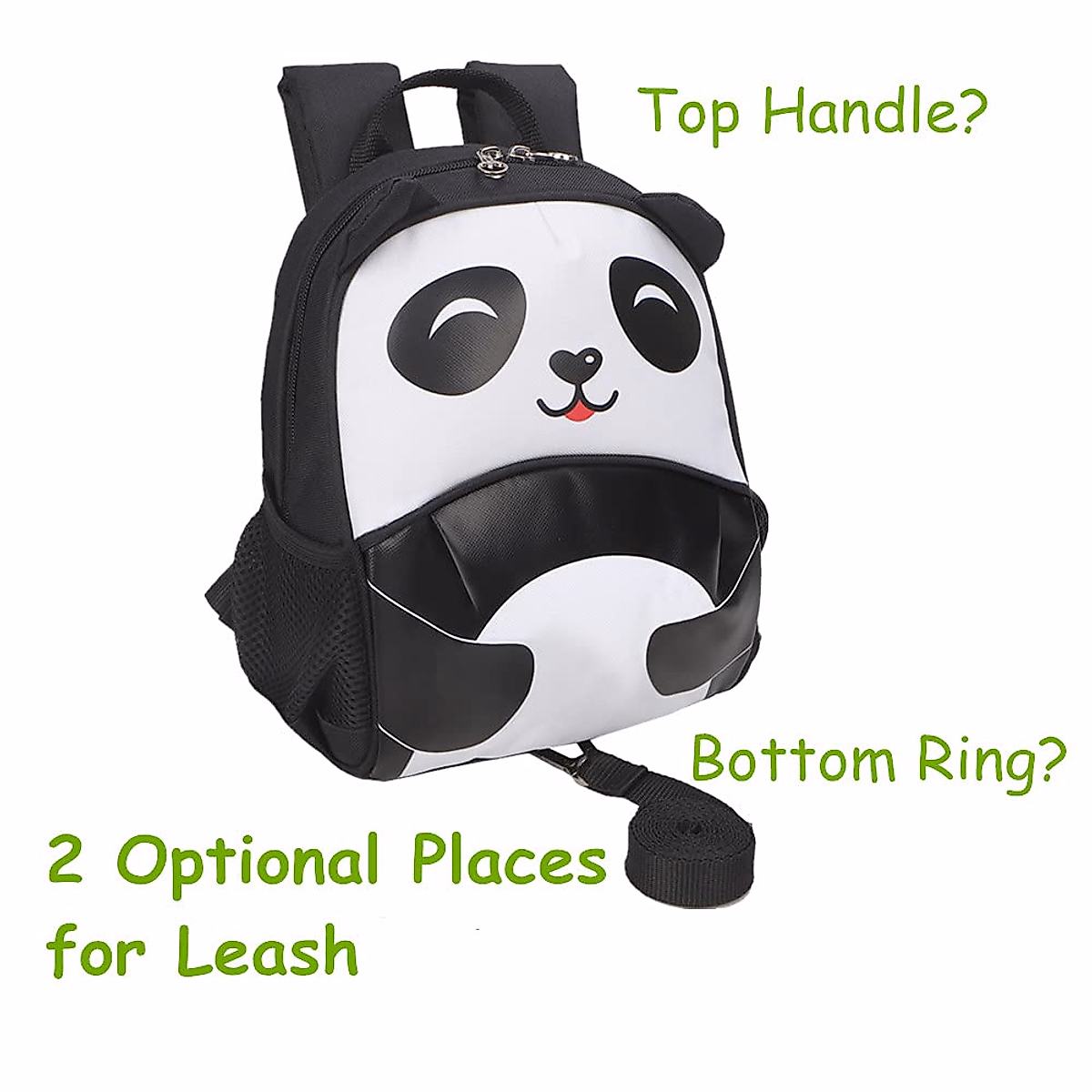yodo Kids Insulated Toddler Backpack with Safety Harness Leash and Name Label - Playful Preschool Lunch Boxes Carry Bag, Panda