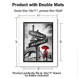 Lovers path-crossing sign - Personalized artwork with Couple's Names. Gift for wedding Anniversary, housewarming, Valentine's Day. Paris wall art.