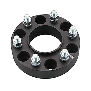 DCVAMOUS 4PC Black 6x135 Hubcentric Wheel Spacers 1.5 Inch with 14x2 Studs Compatible with Ford 6 Lug 6x135mm for 2004-2014 F150 | 2003-2014 Expedition | 2003-2014 Navigator | 2006-2014 Mark LT