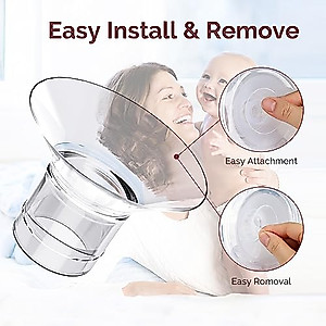 semai Flange Inserts 13/15/17/19/21mm Compatible with Momcozy S12 Pro/S9 Pro/S12/S9/Medela/Spectra/TSRETE 24mm Breast Pump Flanges, Reduce 24mm Nipple Tunnel Down to Correct Size, 5PCS (NOT 5 Pairs)