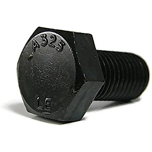 1"-8 x 2 1/4" - A325 ASTM Heavy Hex Steel Structural Bolts, Type 1, Fully Threaded, Plain (Quantity: 260)