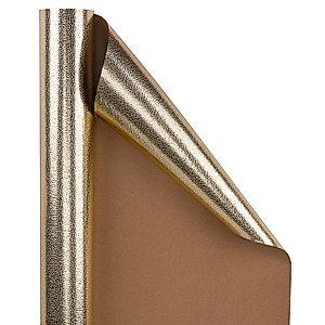 WRAPAHOLIC Wrapping Paper Roll - Sparkle Gold for Birthday, Holiday, Wedding, Baby Shower Wrap - 30 inch x 16.5 feet